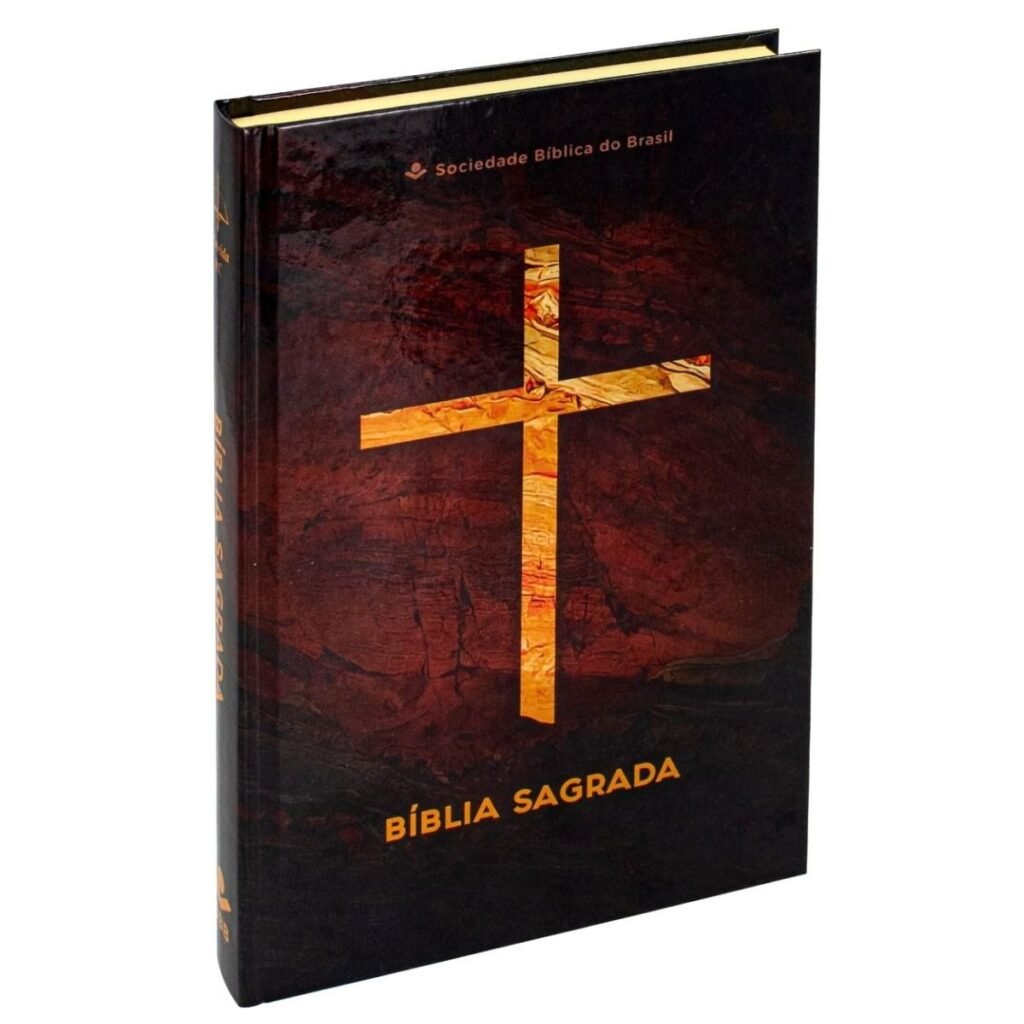 Bíblia Sagrada Arc Capa Dura Premium Cruz Mármore – O Mundo Gospel